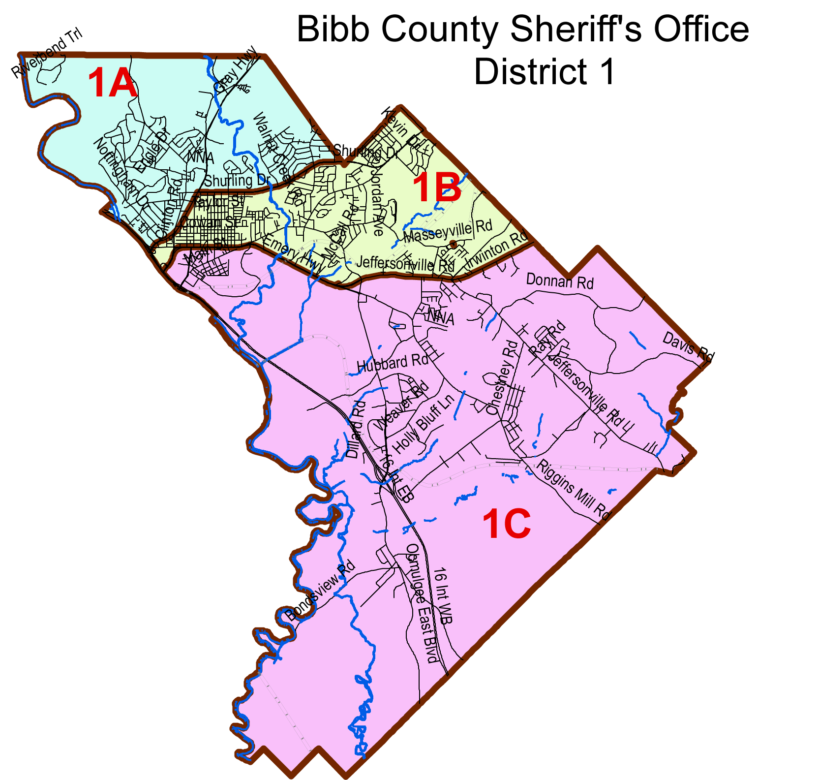 BSO District Maps Bibbsheriff us BSO District Maps Bibbsheriff us