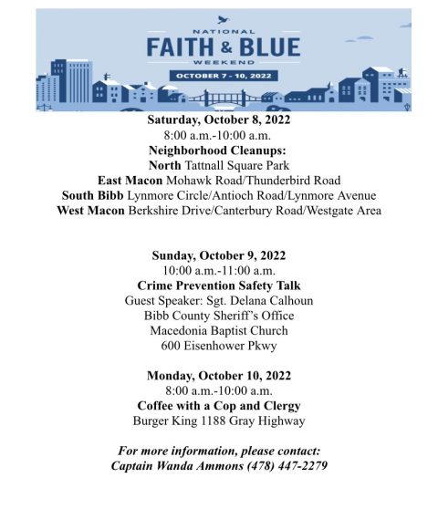 National Faith & Blue Weekend Events | bibbsheriff.us